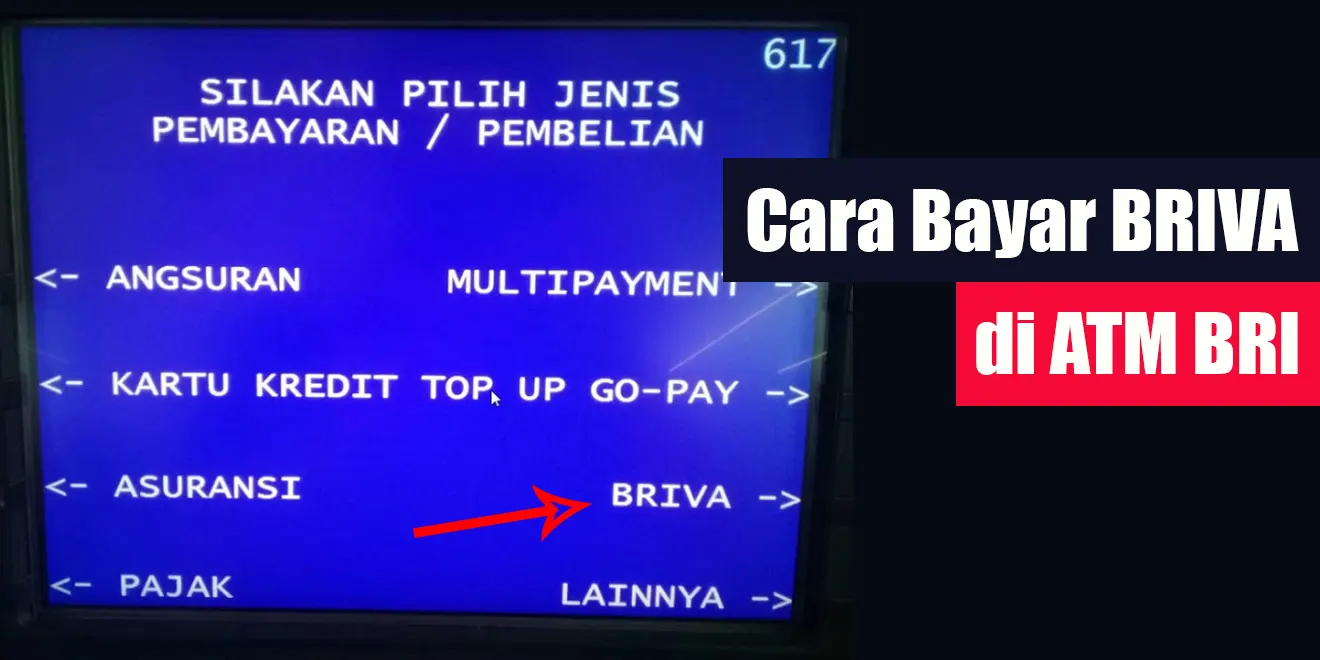 Cara Bayar BRIVA di ATM BRI | LintasWarganet.com