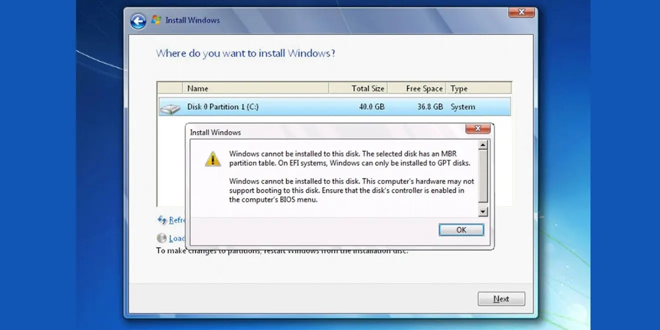 Cara Mengatasi Hardisk Tidak Bisa Diinstal Windows