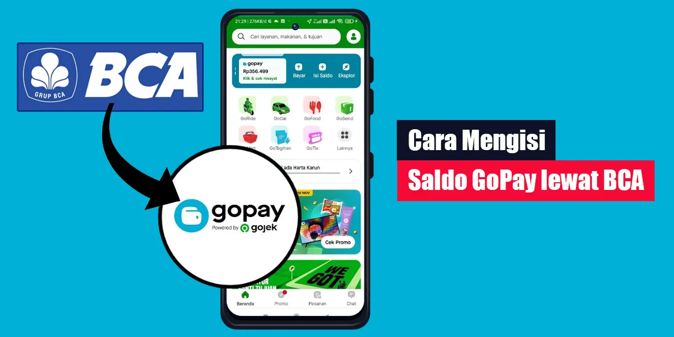 Cara Mengisi Saldo GoPay lewat BCA | LintasWarganet.com